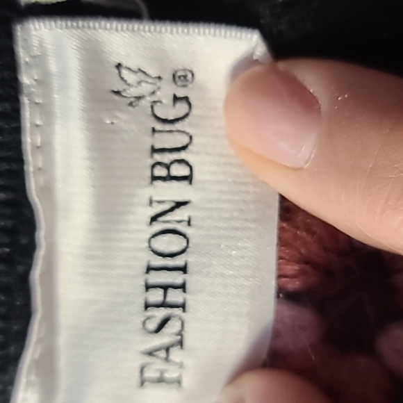 Fashion Bug | Sweaters | Vintage Floral Embroidered Black Velvet Button ...